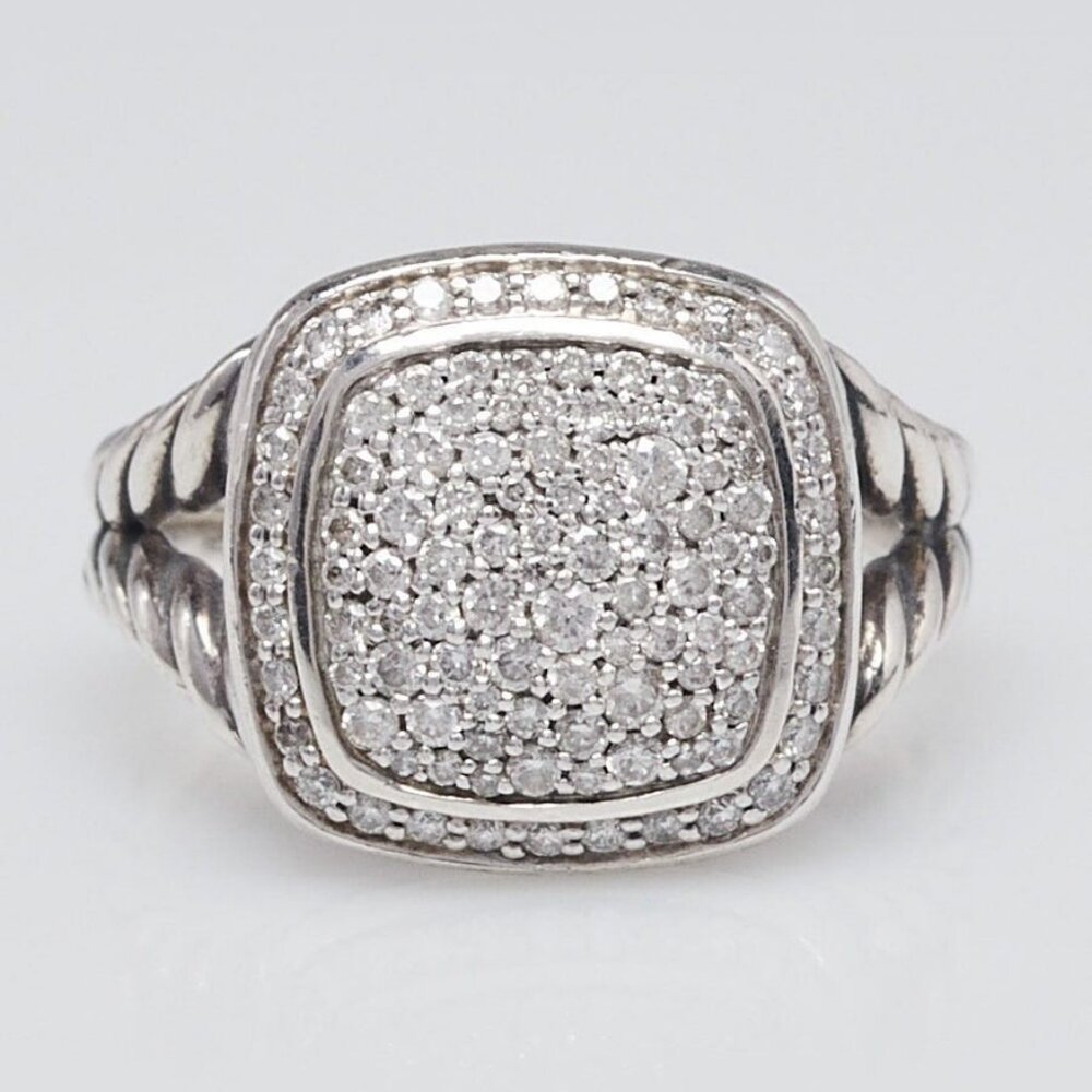 David Yurman 11mm Pave Diamond And Sterling Silver Al… - Gem